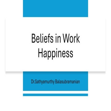 Beliefs of individual in work life management | PDF