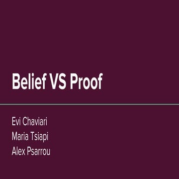 Belief vs proof Evi | PPTX