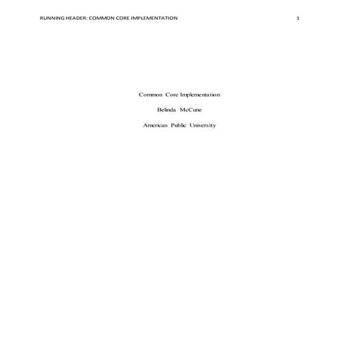 Belinda's common core research paper | DOCX | Professional School ...