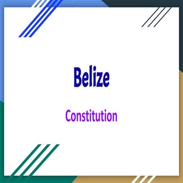 Constitution of Belize | PPTX