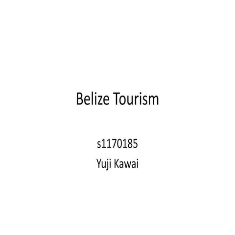 Belize tourism | PPTX
