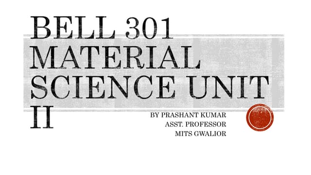 Crystallographic planes and directions | PPTX