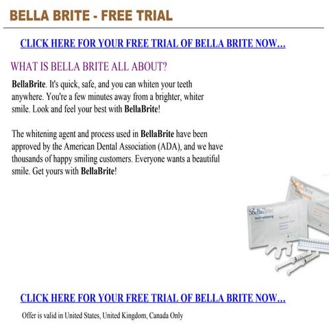 Bella Brite - Free Trial