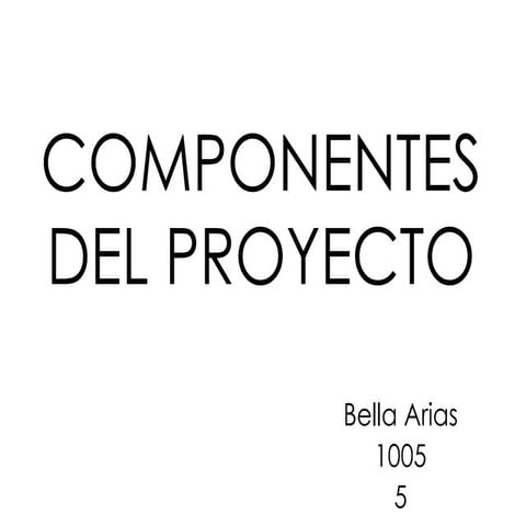 Componentes del proyecto | PPTX