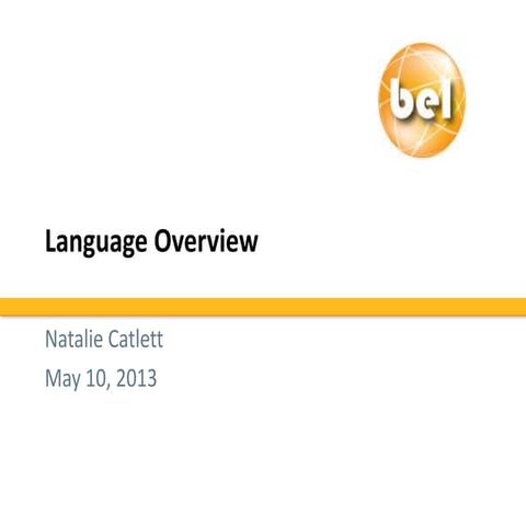 BEL language v1.0 | PPT