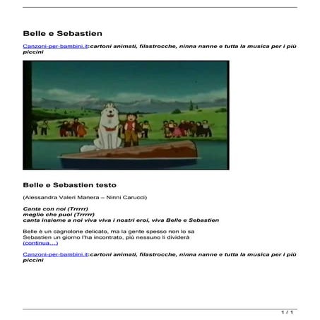 Belle e Sebastien | PDF