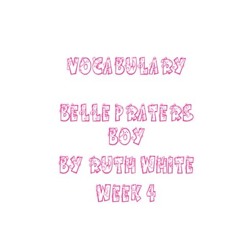 Belle Prater's Boy Week 5 | PDF
