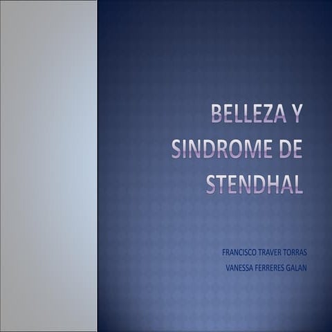 Belleza y sindrome de stendhal | PPT