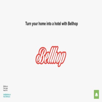 Bellhop pitch deck | PDF