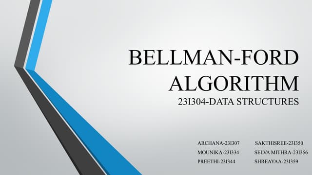 Bellman Ford Algorithm Pptx