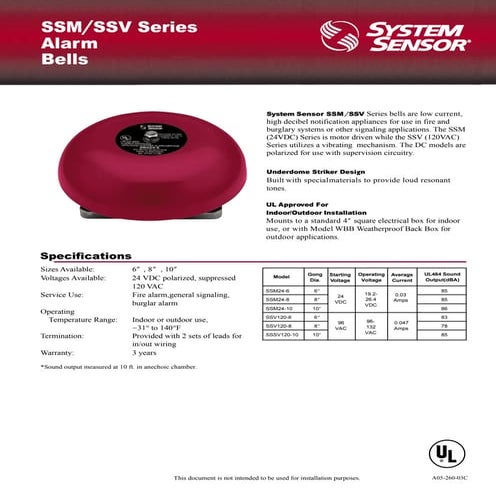 Fire Alarm Bell | PDF