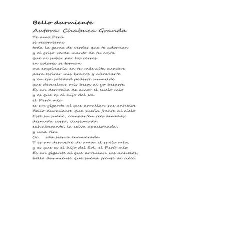 Bello durmiente | DOCX
