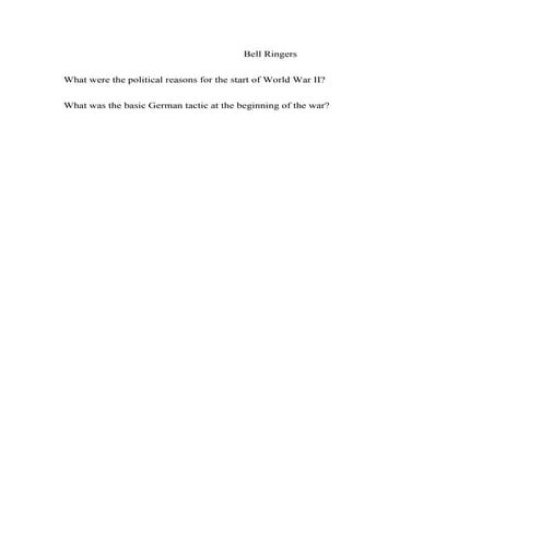 Bell ringers | DOCX