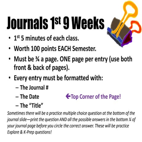 Bellringers 2013 14 1st 9 weeks | PPT