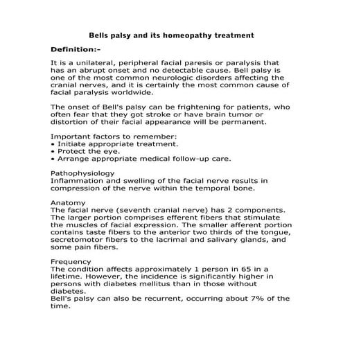 Effective treatment for bells palsy in Mindheal Homeopathy clinic ...