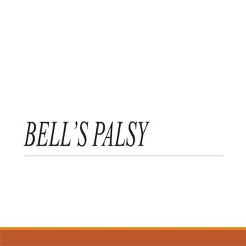 Bell's Palsy in adult and children in neurology.pptx