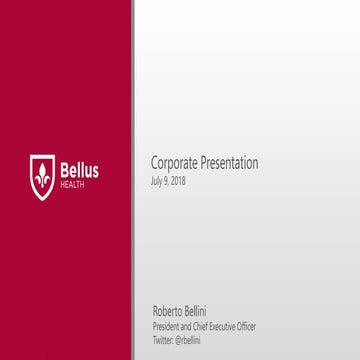Bellus health corporate presentation july 9 v final | PPT