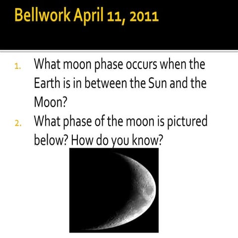 Bellwork 2010 2011 | PPTX | Geography | Science