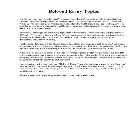 Beloved Essay Topics.pdf