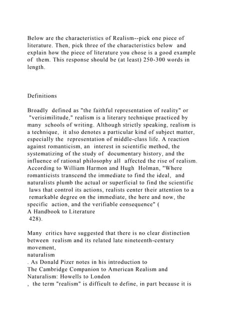 The Realistic Period | PPT