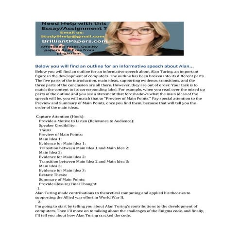 Below you will find an outline for an informative speech.pdf