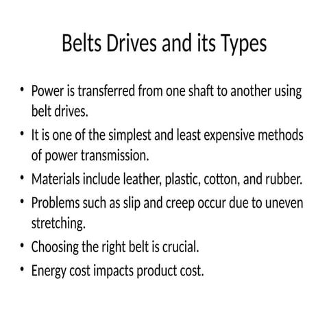 Mechanical drives & power transmission | PPT