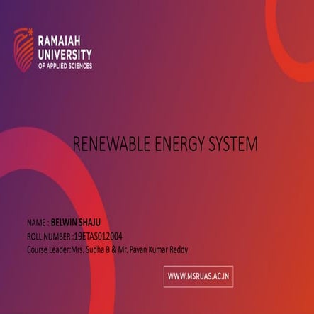 Renewable energy | PPT