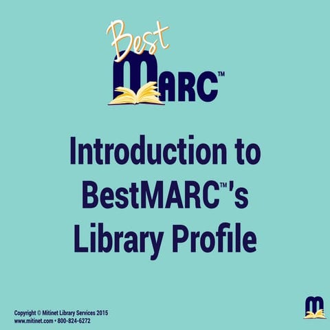 Mitinet's BestMARC Library Profile | PDF