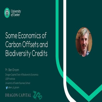 Presentation by Ben Groom. OECD-INSPIRE workshop: Assessing ...