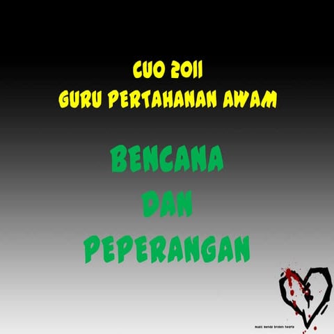 Bencana + peperangan | PPTX