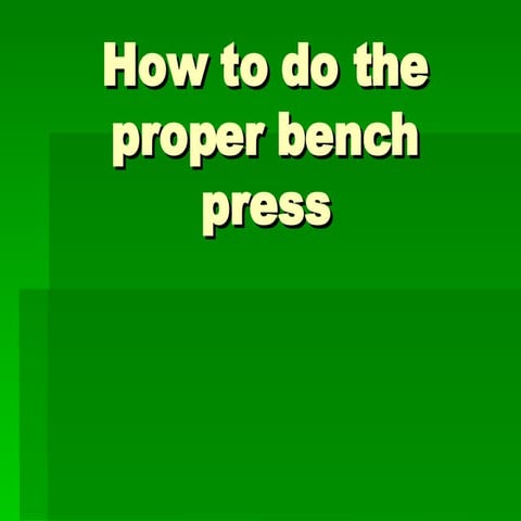Bench Press | PPT