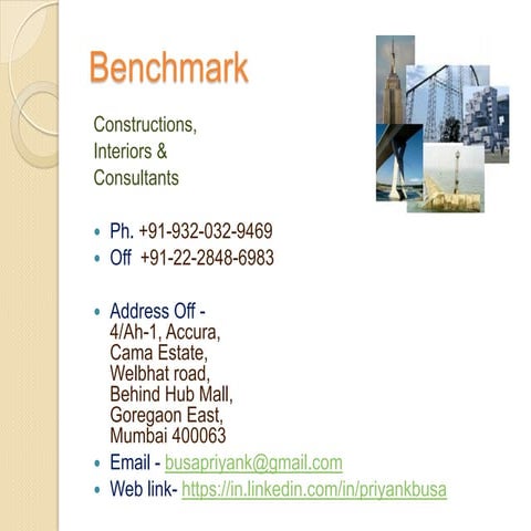 Benchmark - Construction, Interiors & Consultants | PPT