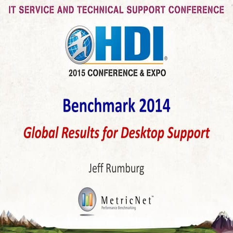Benchmark 2014 | Global Results for Desktop Support | HDI 2015 | PDF