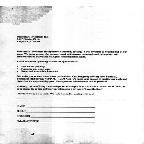 Benchmark Business Letter Edited & Revised | PDF