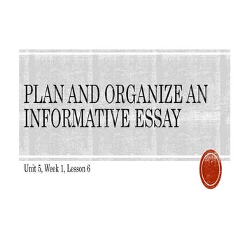 Benchmark, grade 5, unit 5, week 1, lesson 6 | PPTX