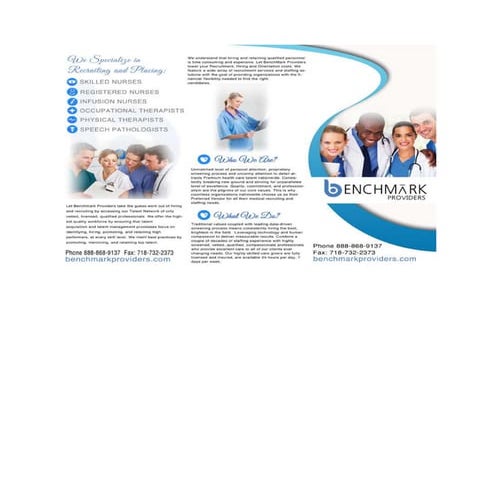 Benchmark inc brochure | DOCX