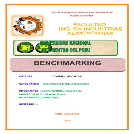 Benchmarking | PDF