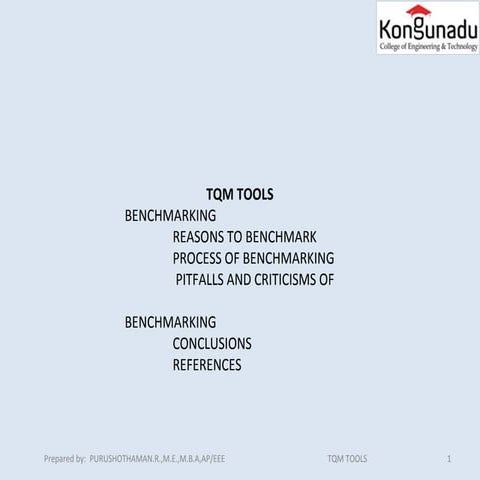 Benchmarking | PPTX