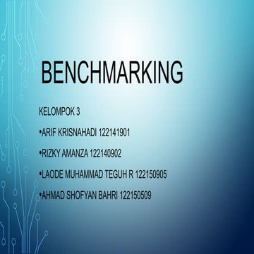 Benchmarking kel3 | PPT