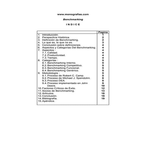 Benchmarking monografia | PDF