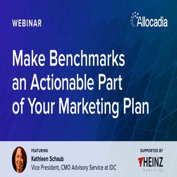 Webinar: Make Benchmarks an Actionable Part of Your Marketing Plan ...