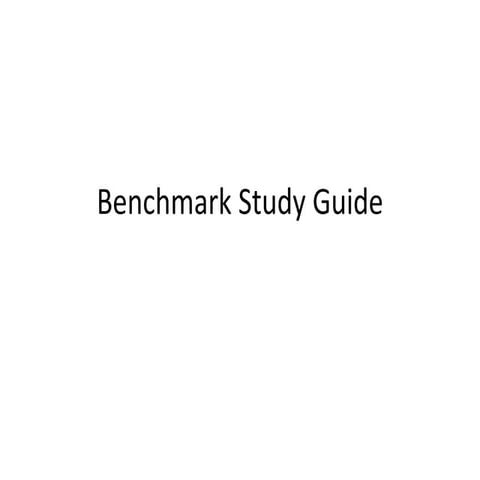 Benchmark study guide | PPT