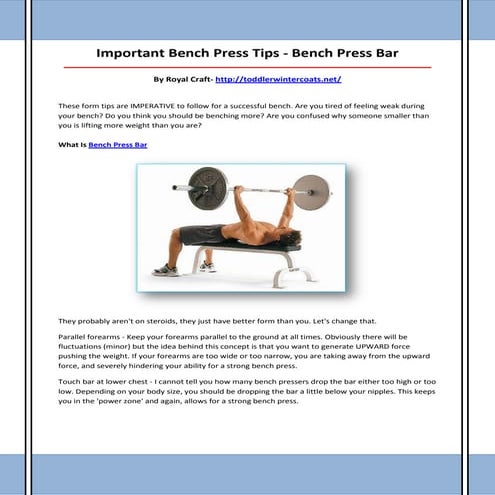 Bench press bar | PDF