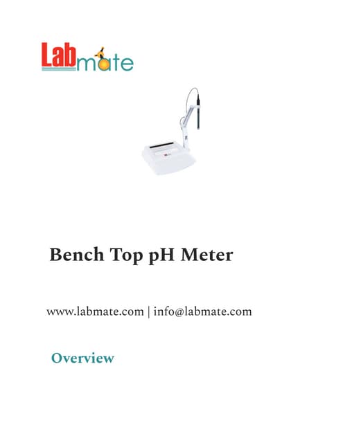 Comprehensive Guide on pH Meter – Principle, Types, Diagram & Uses | PDF