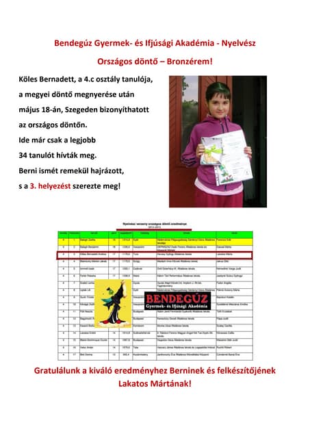 Matyika a szivárványos versenyen | PDF