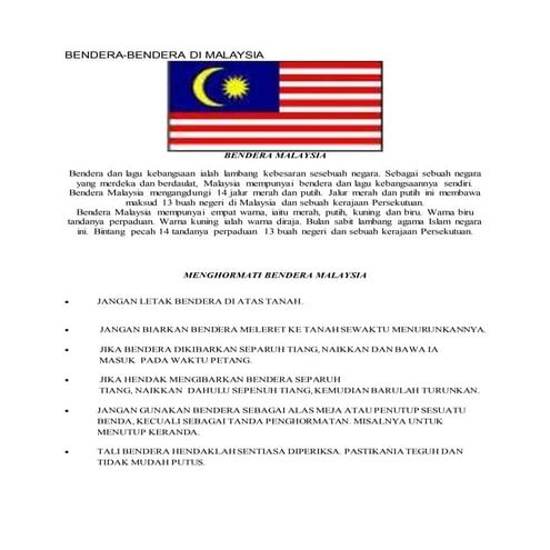 Bendera bendera di malaysia | DOCX