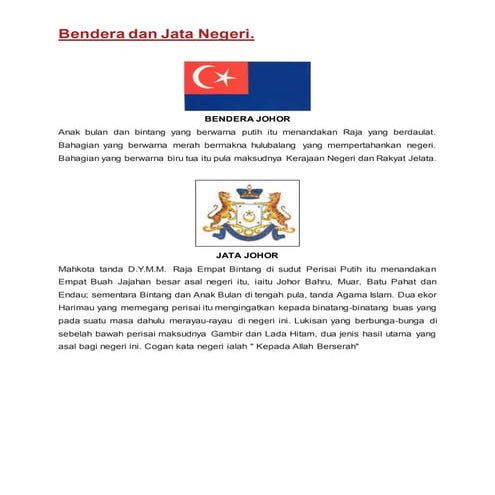 Bendera dan jata negeri | DOCX