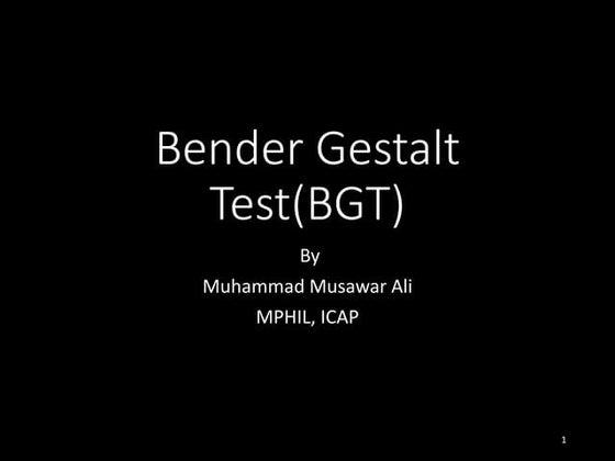 Benton Visual Retention Test BVRT Scoring of BVRT and Interpretations | PPT