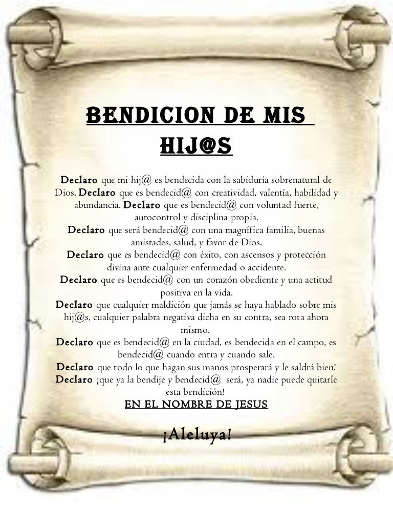 Bendicion De Mis Hijos