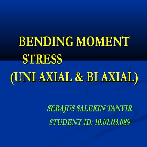 Bending moment stress | PPT